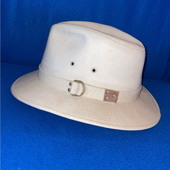 Accessories | Cream Fedora Hat With Structured Crown And Decorative ...